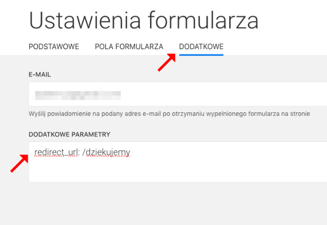 Jak dodać / zmienić komunikaty na stronie po wysłaniu formularza?